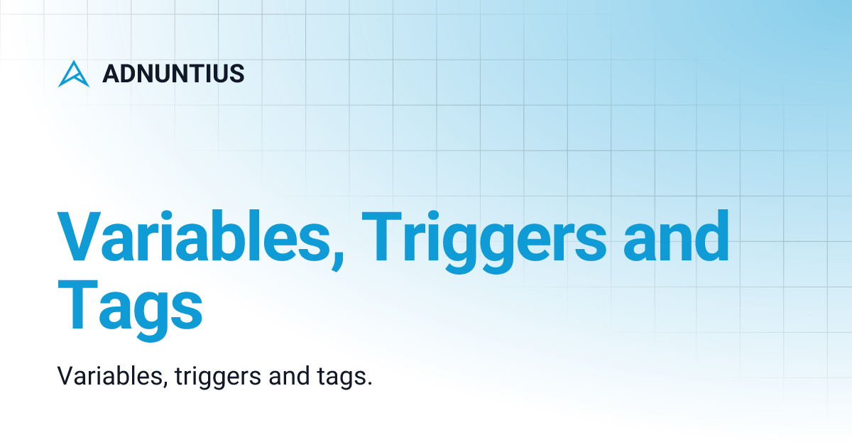 Variables, Triggers and Tags | ADNUNTIUS